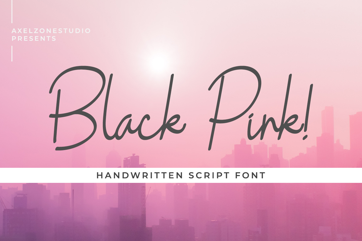 Black Pink Cursive Font - Free Download