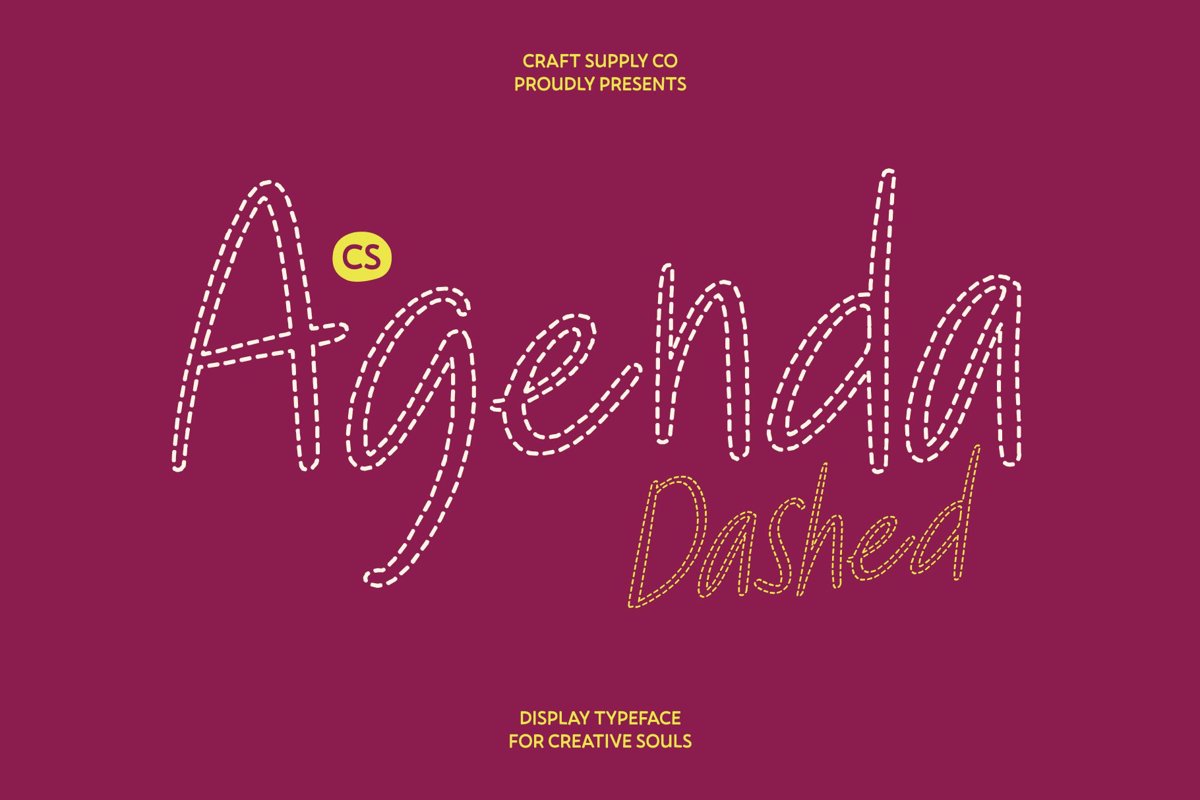 CS Agenda Dashed Font - Free Download