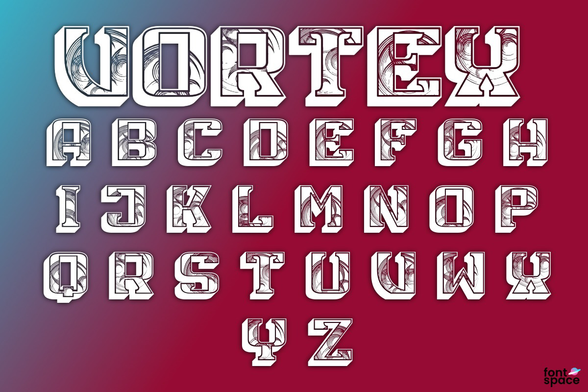 Vortex Font | Vladimir Nikolic | FontSpace