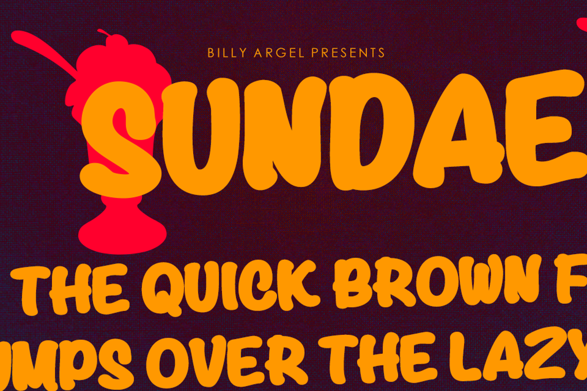 Sundae Hit Font | Billy Argel Fonts | FontSpace