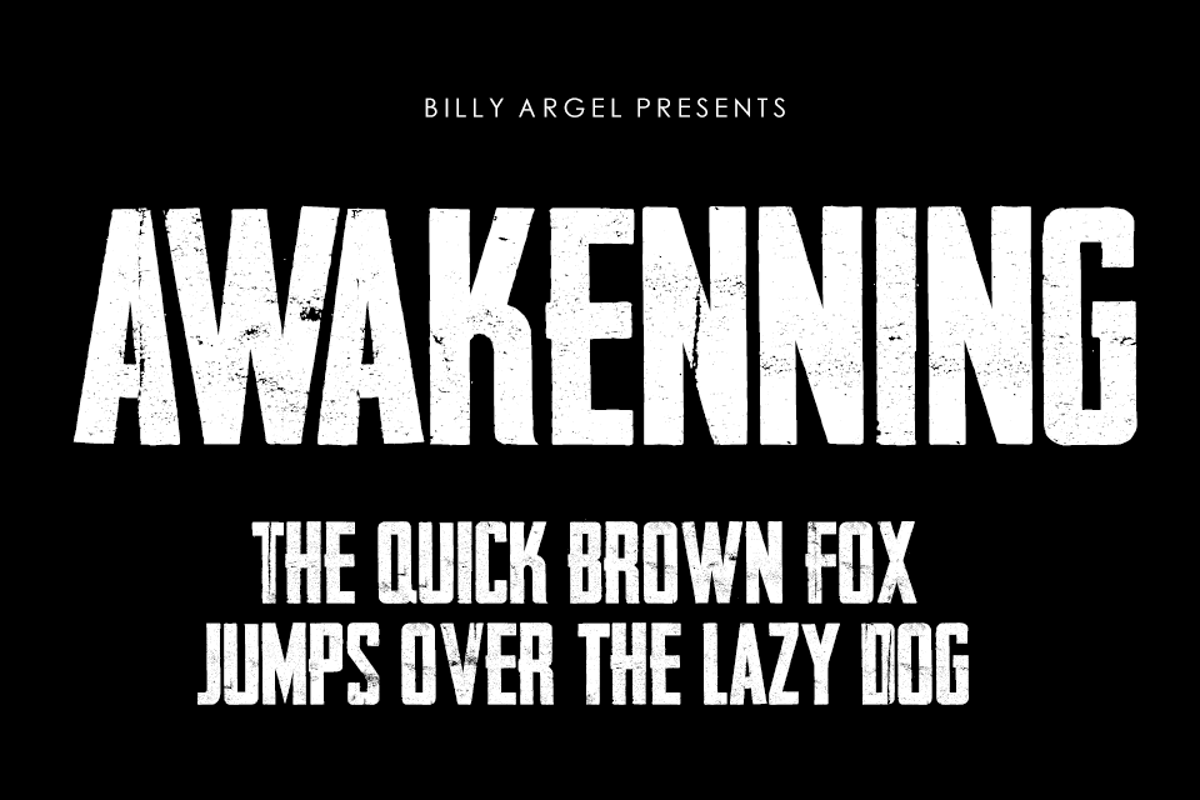 AWAKENNING Font | Billy Argel Fonts | FontSpace