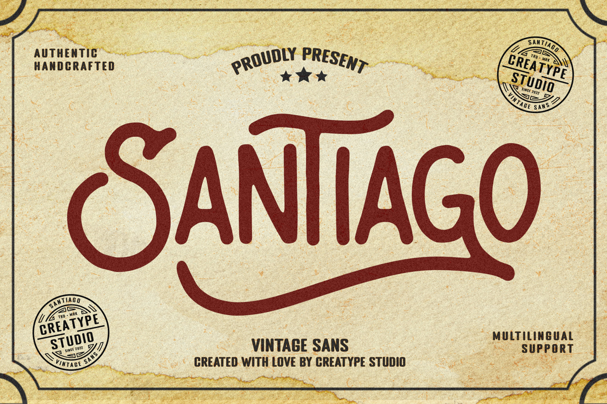 Santiago Regular Font - Free Download