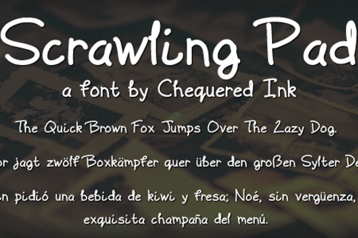 Scrawling Pad Font | Chequered Ink | FontSpace