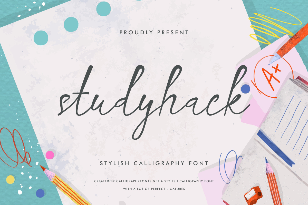 Studyhack Font | CalligraphyFonts.net | FontSpace
