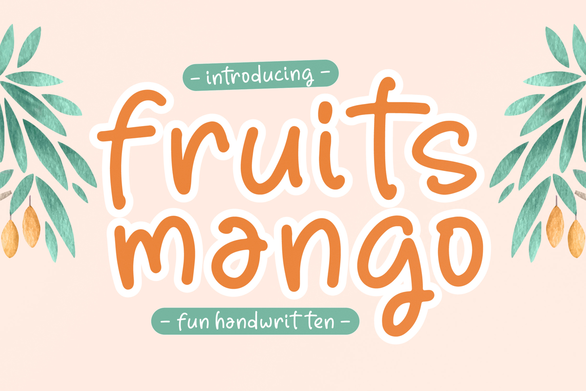 Fruits mango Font | Letterena Studios | FontSpace