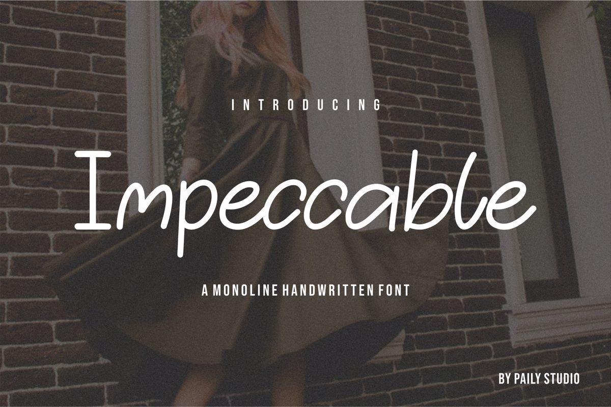 Impeccable Font | pailystudio | FontSpace