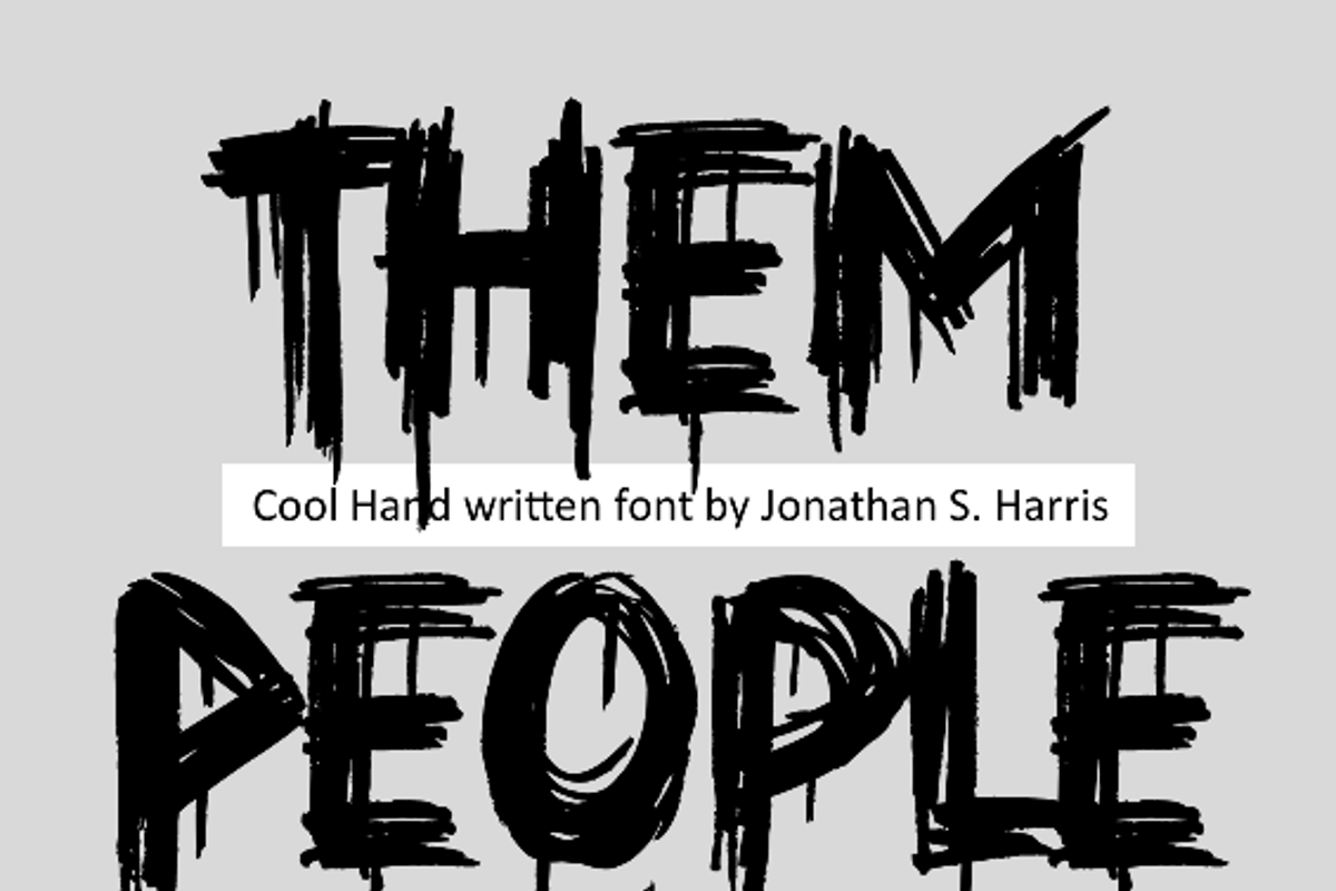 Them People Font | Jonathan S. Harris | FontSpace