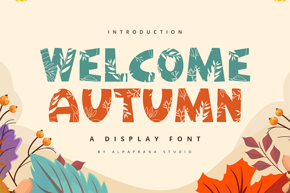 Welcome Autumn Font | Alpaprana | FontSpace