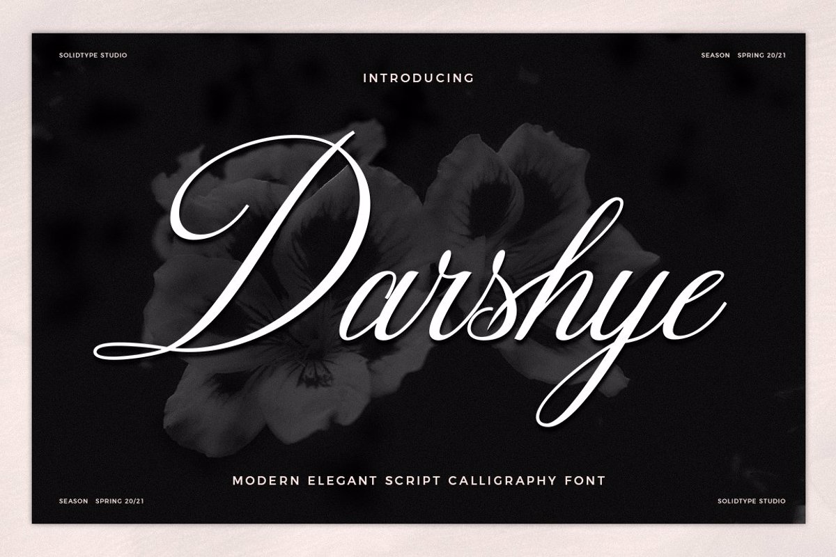 Darshye Script Font | Solidtype | FontSpace