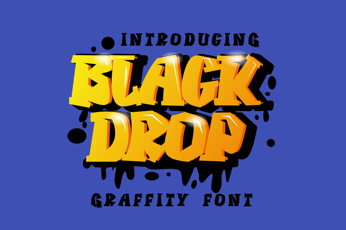 BLACK DROP Font | GFRcreative | FontSpace