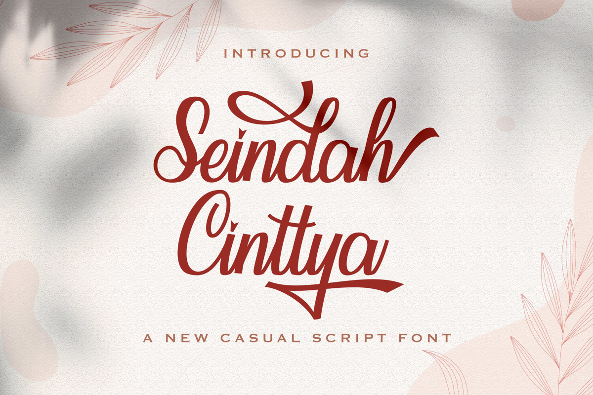 Seindah Cinttya Font | StringLabs | FontSpace