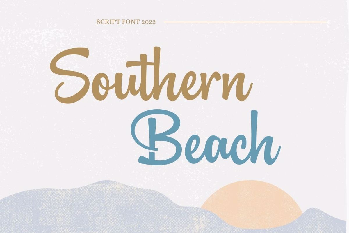 Southern Beach Font | Sronstudio | FontSpace