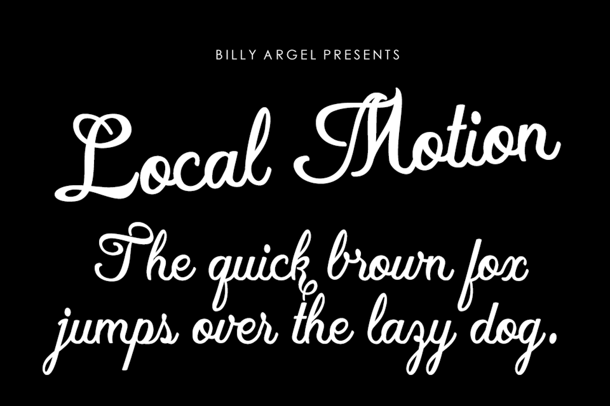 Local Motion Personal Font Free Download