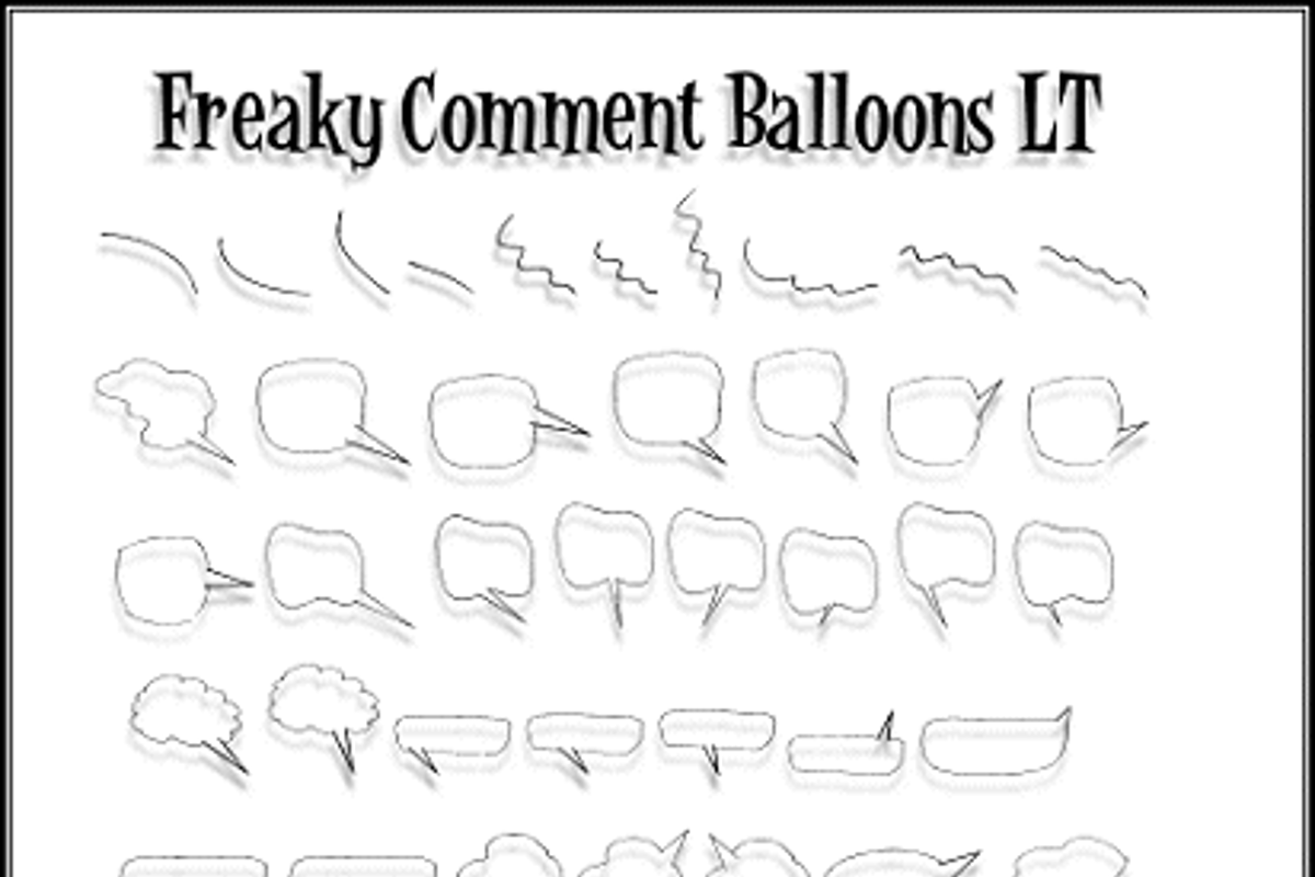 Freaky Comment Balloons LT Font - Free Download