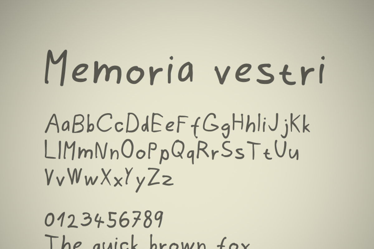Memoria vestri Font | Zdeněk Gromnica | FontSpace