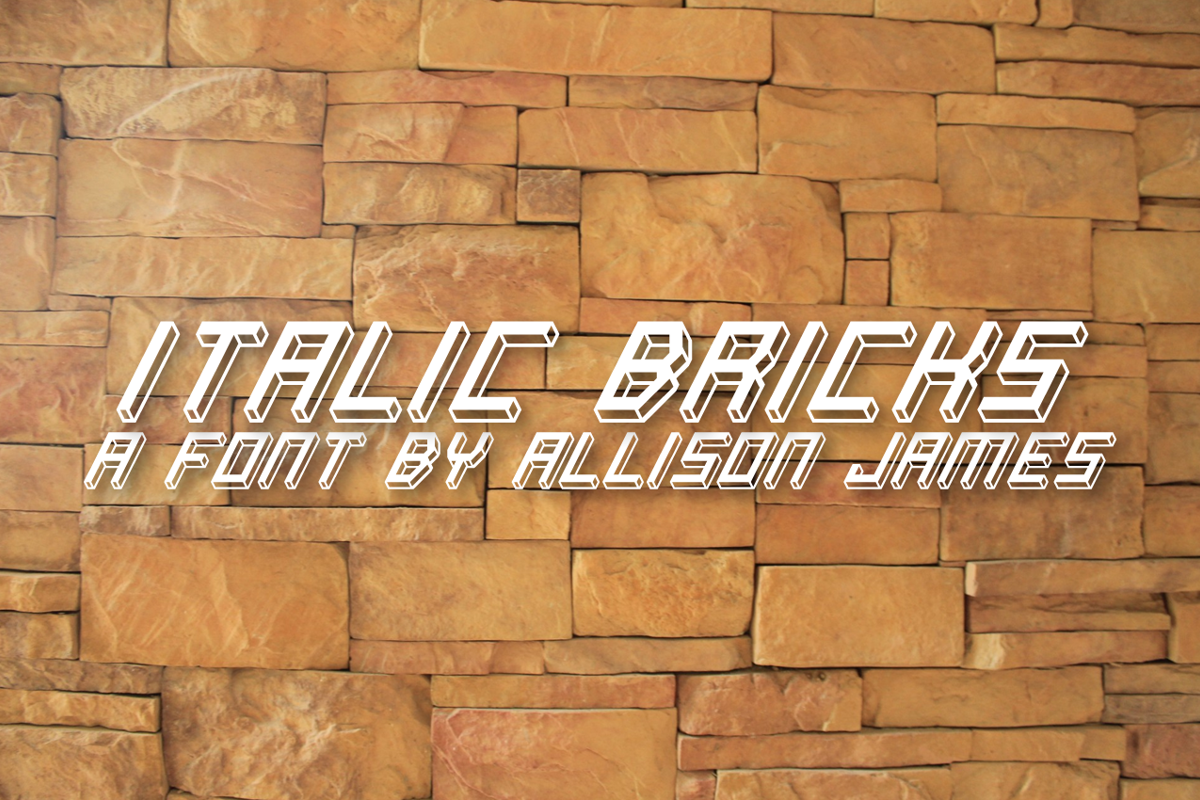 Italic Bricks Font - Free Download