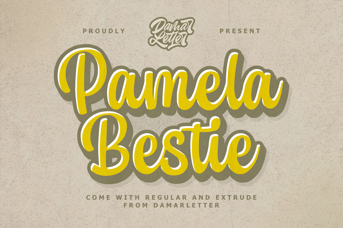 Pamela Bestie Font | Damarletter | FontSpace