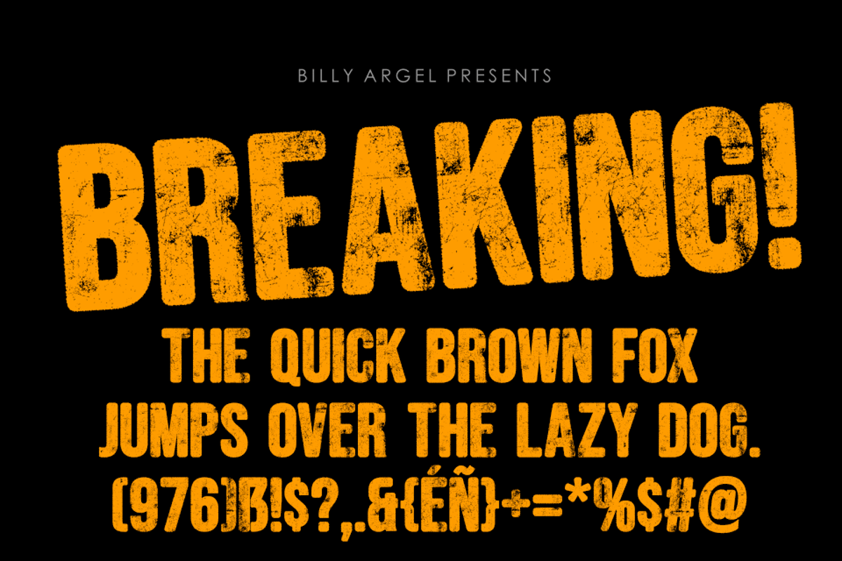 BREAKING ! ITALIC C Font | Billy Argel Fonts | FontSpace