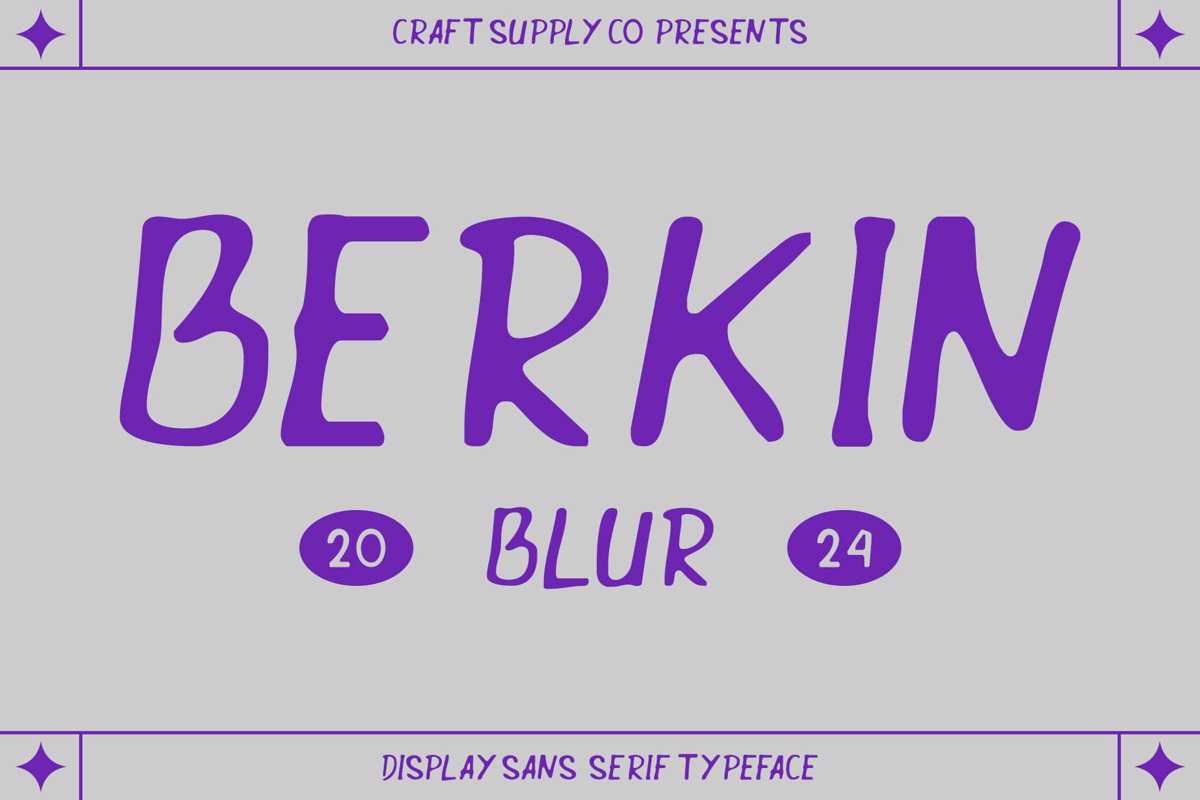Berkin Blur Font - Free Download