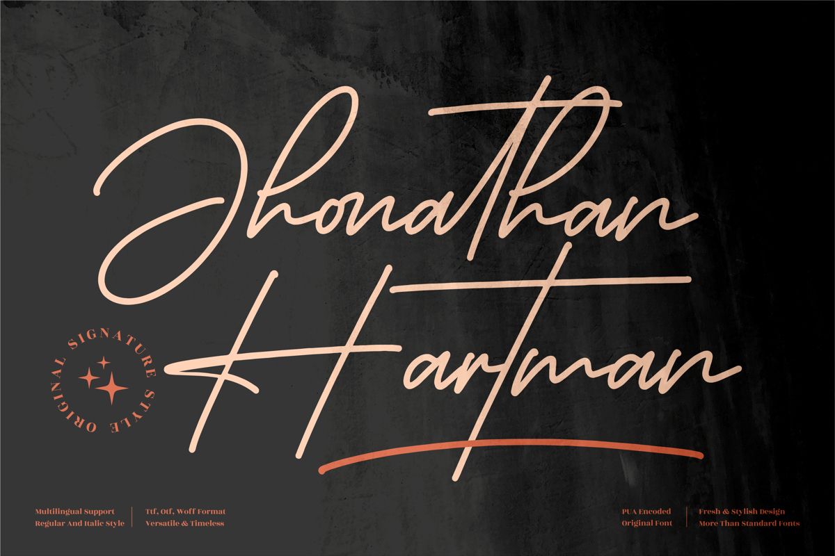 Jhonathan Hartman Font | Perspectype Studio | FontSpace