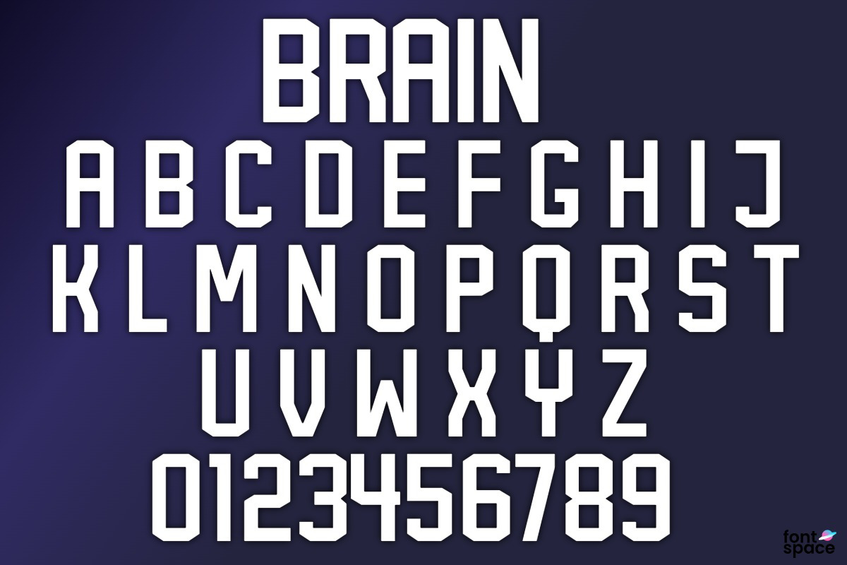 Brain Font | Vladimir Nikolic | FontSpace