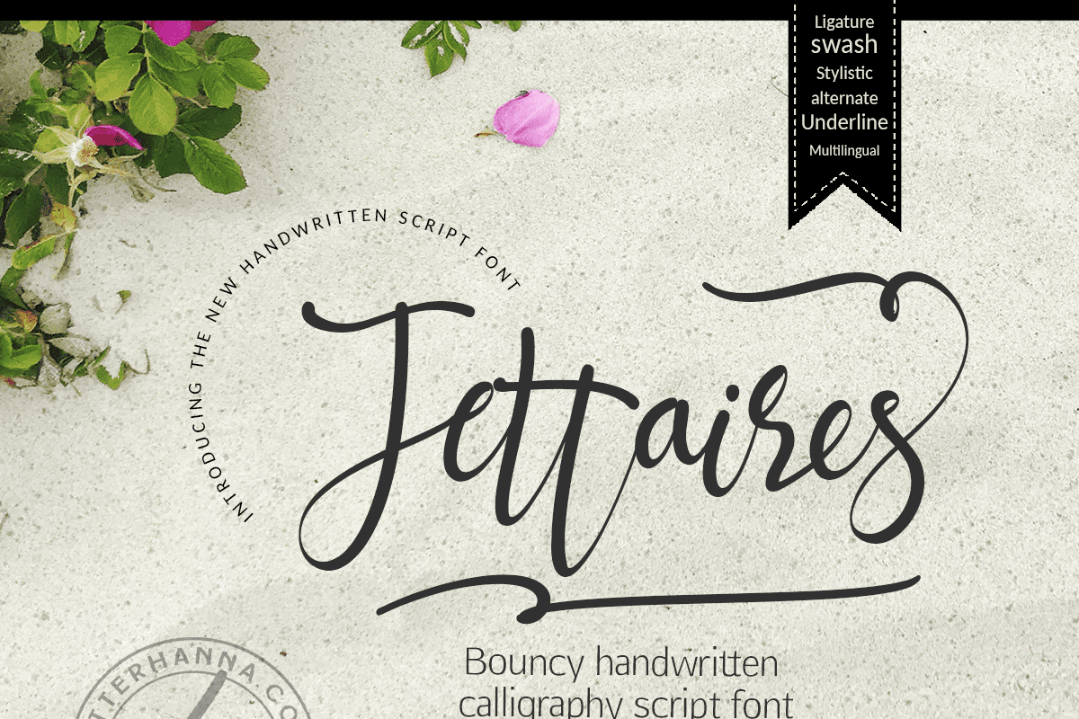 Jettiares Font | Letterhanna | FontSpace