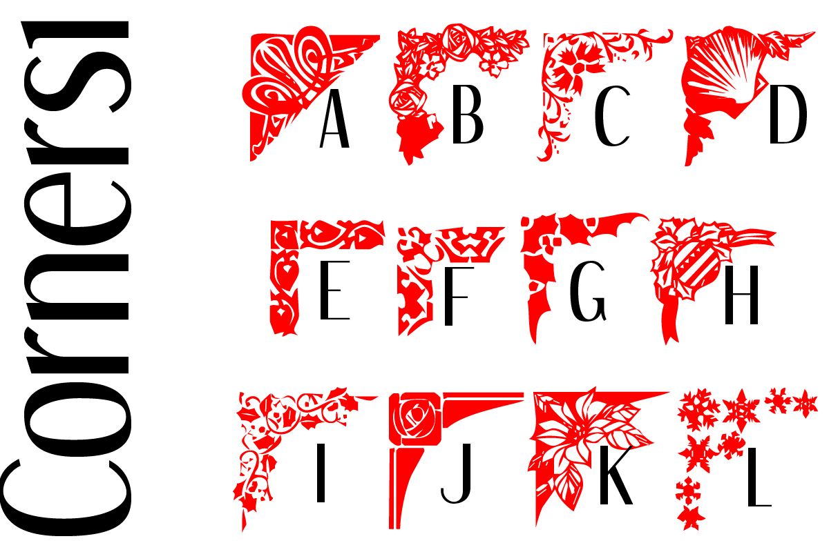 Corners 1 Font - Free Download