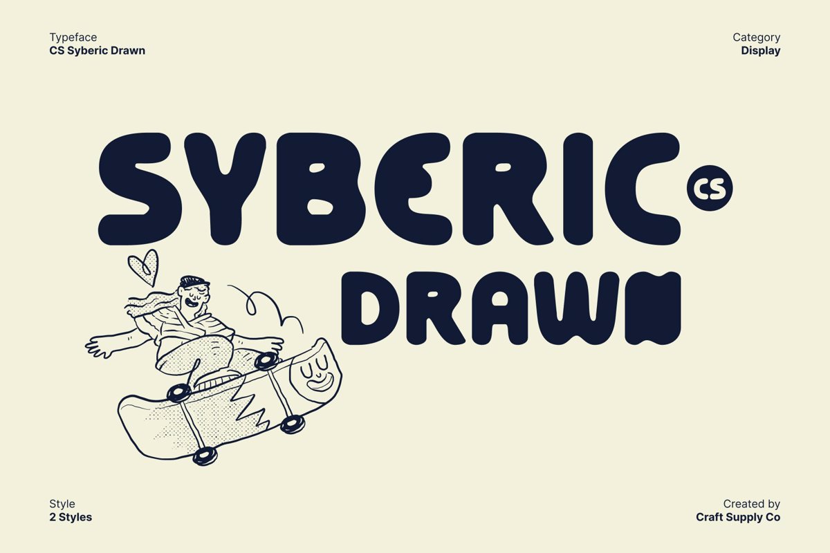 CS Syberic Drawn Font - Free Download