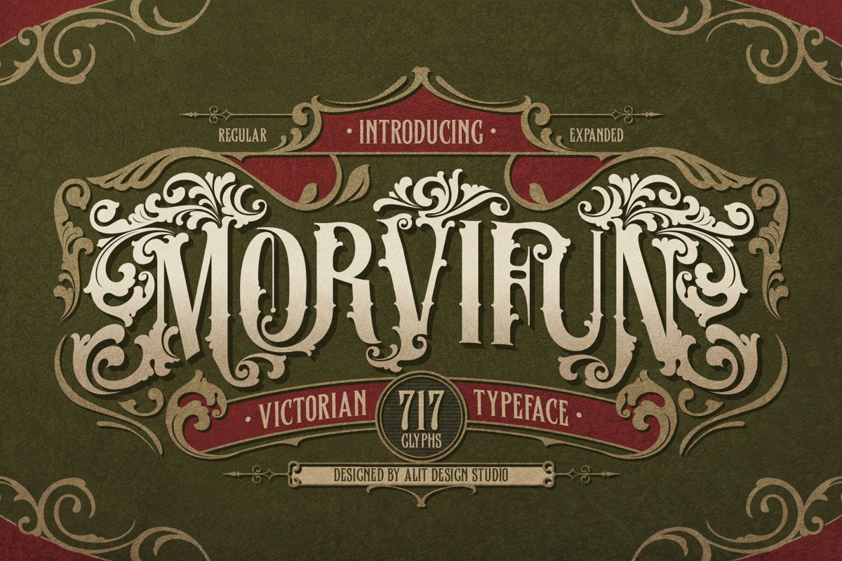 Morvifun Expanded Font | Alit Design | FontSpace