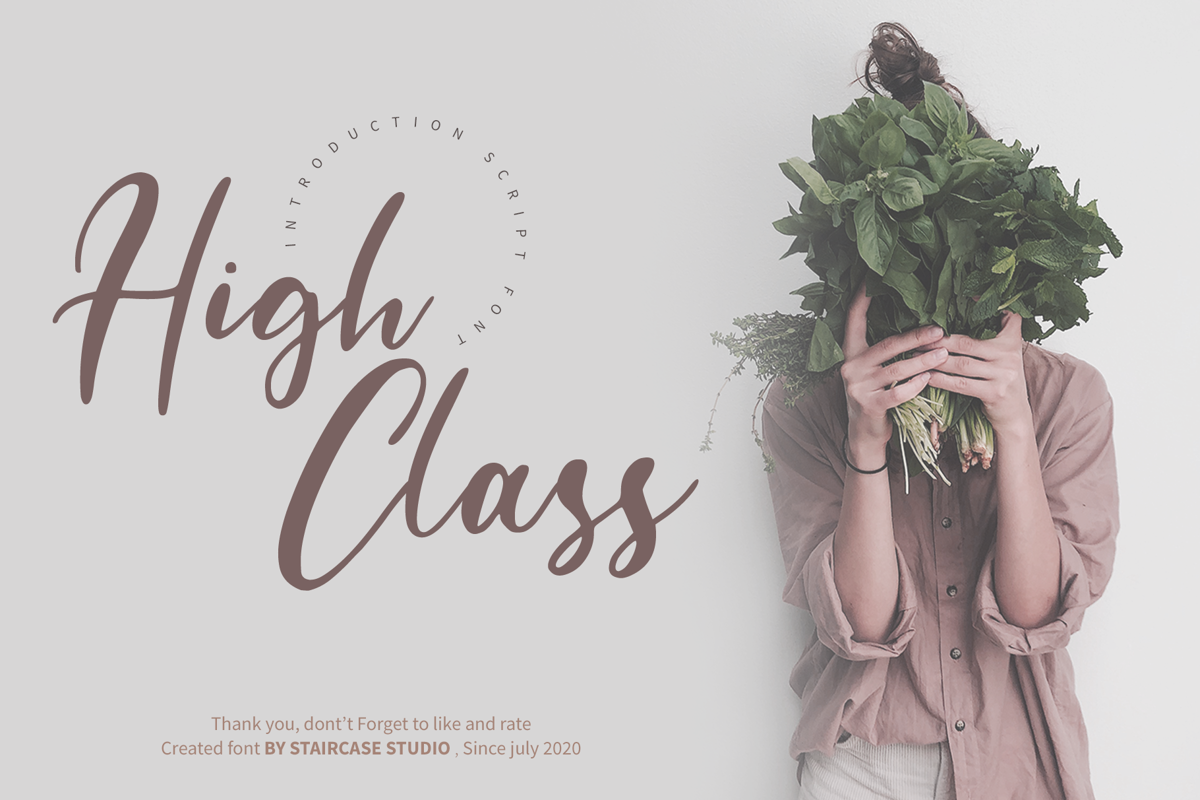 High Class Font | Staircase Studio | FontSpace