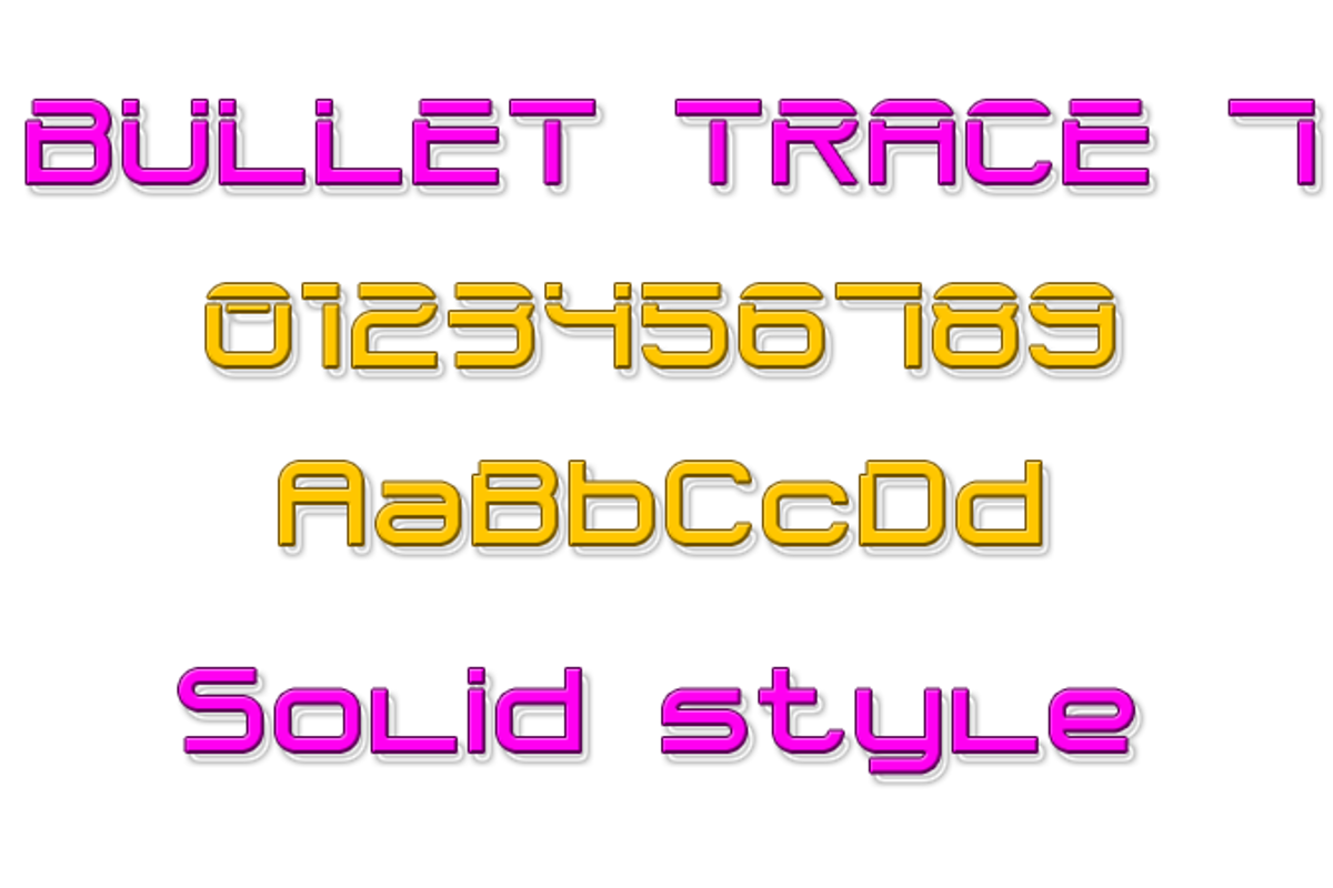 Bullet Trace 7 Font | Style-7 | FontSpace