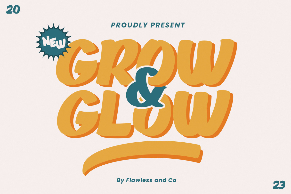 Grow and Glow Font | FlawlessAndCo | FontSpace