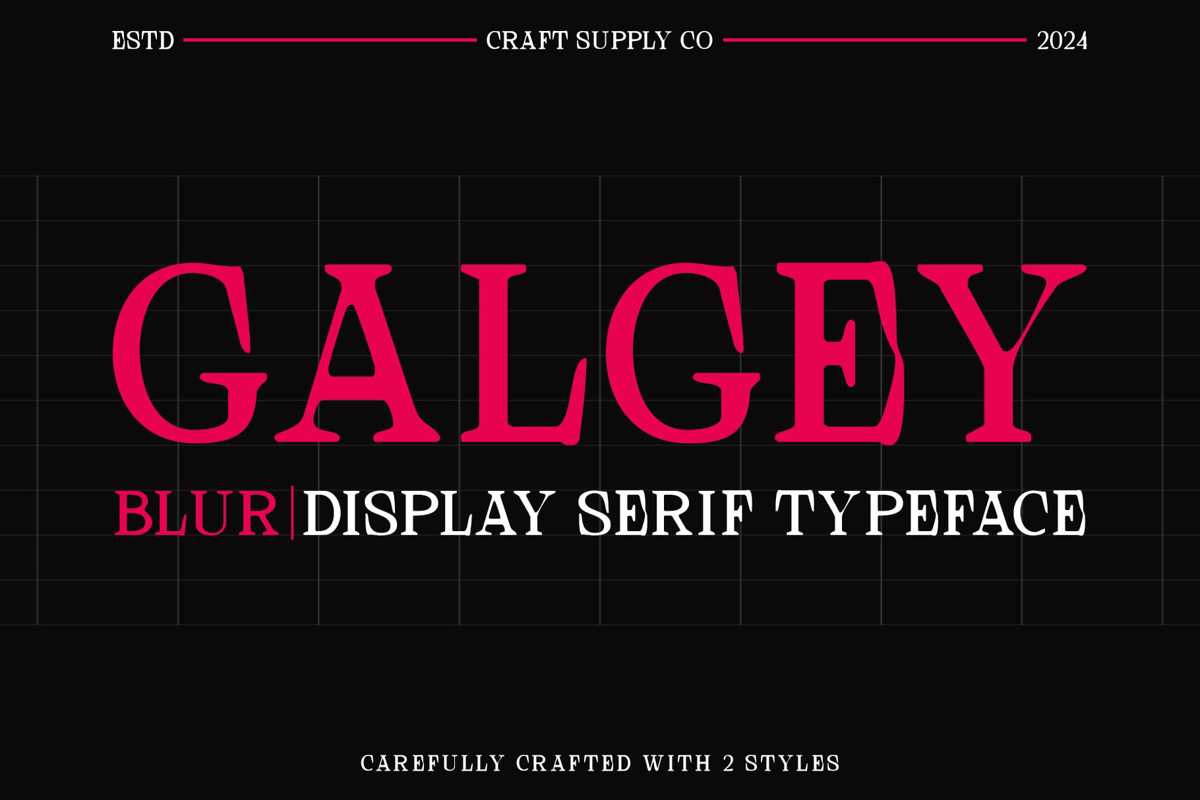 Galgey Blur Font - Free Download