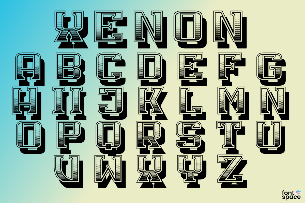 Xenon Font | Vladimir Nikolic | FontSpace