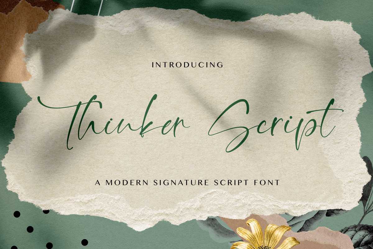 Thinker Script Font | StringLabs | FontSpace