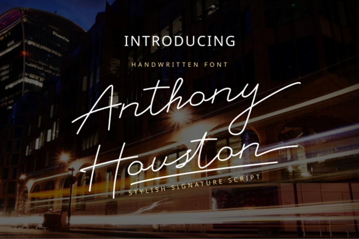 Anthony Houston Font | Rissyletter Studio | FontSpace