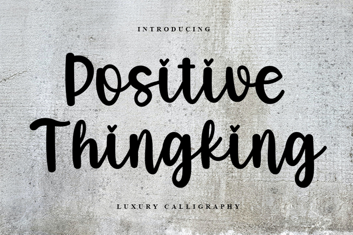 Positive Thingking Font | FreshTypeINK | FontSpace