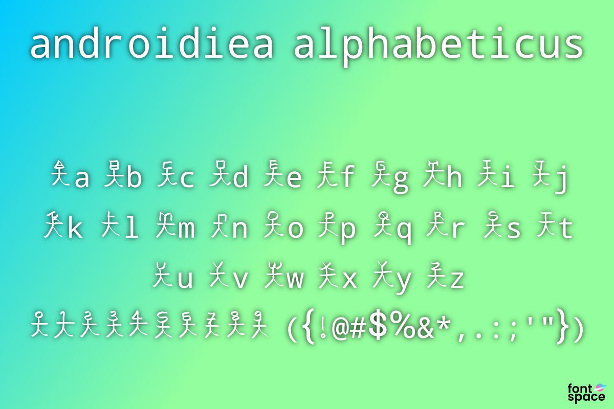 Androidiea alphabeticus Font | KSHTRGYN | FontSpace