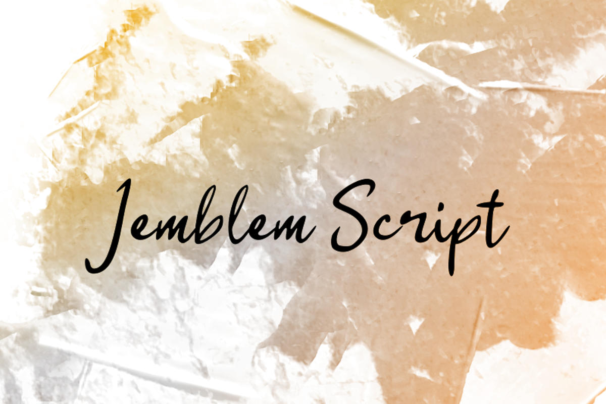 J Jemblem Script Font | wepfont | FontSpace