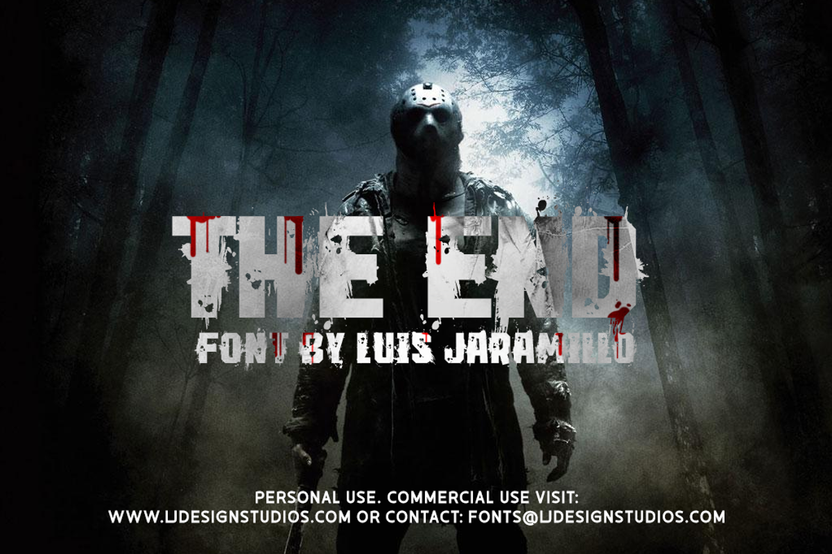 The End Font | LJ Design Studios | FontSpace