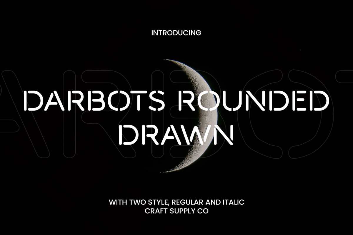Darbots Rounded Drawn Font | craftsupplyco | FontSpace