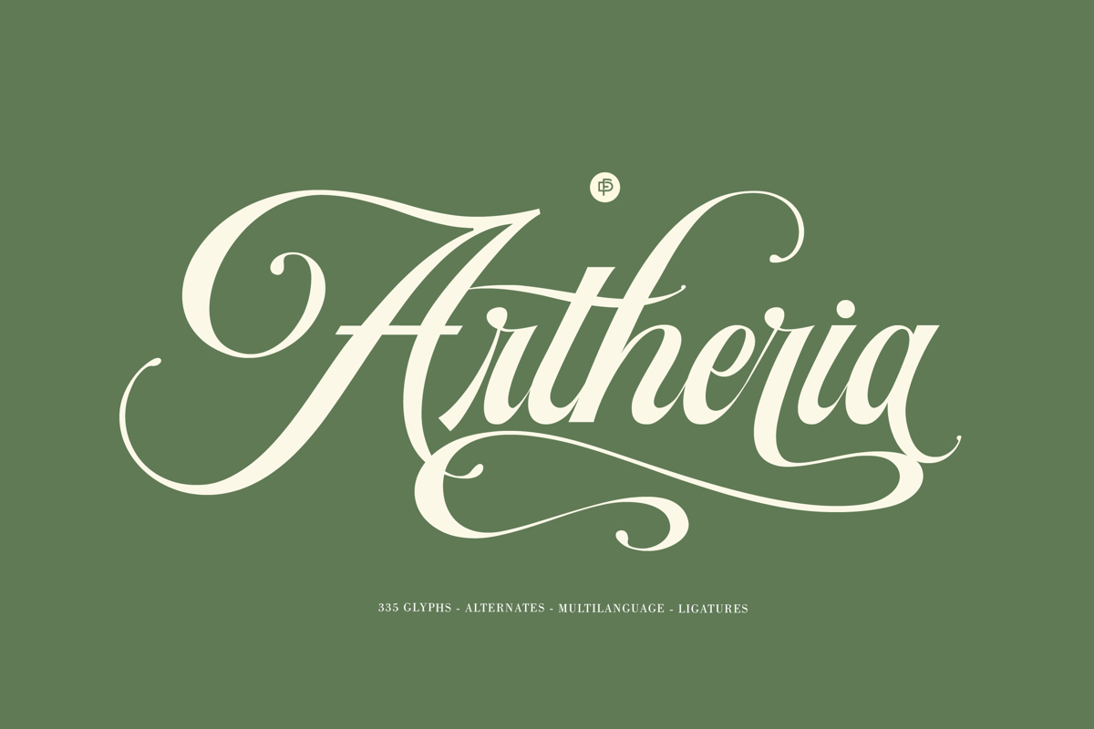 Artheria Script Font | celciusdesigns | FontSpace