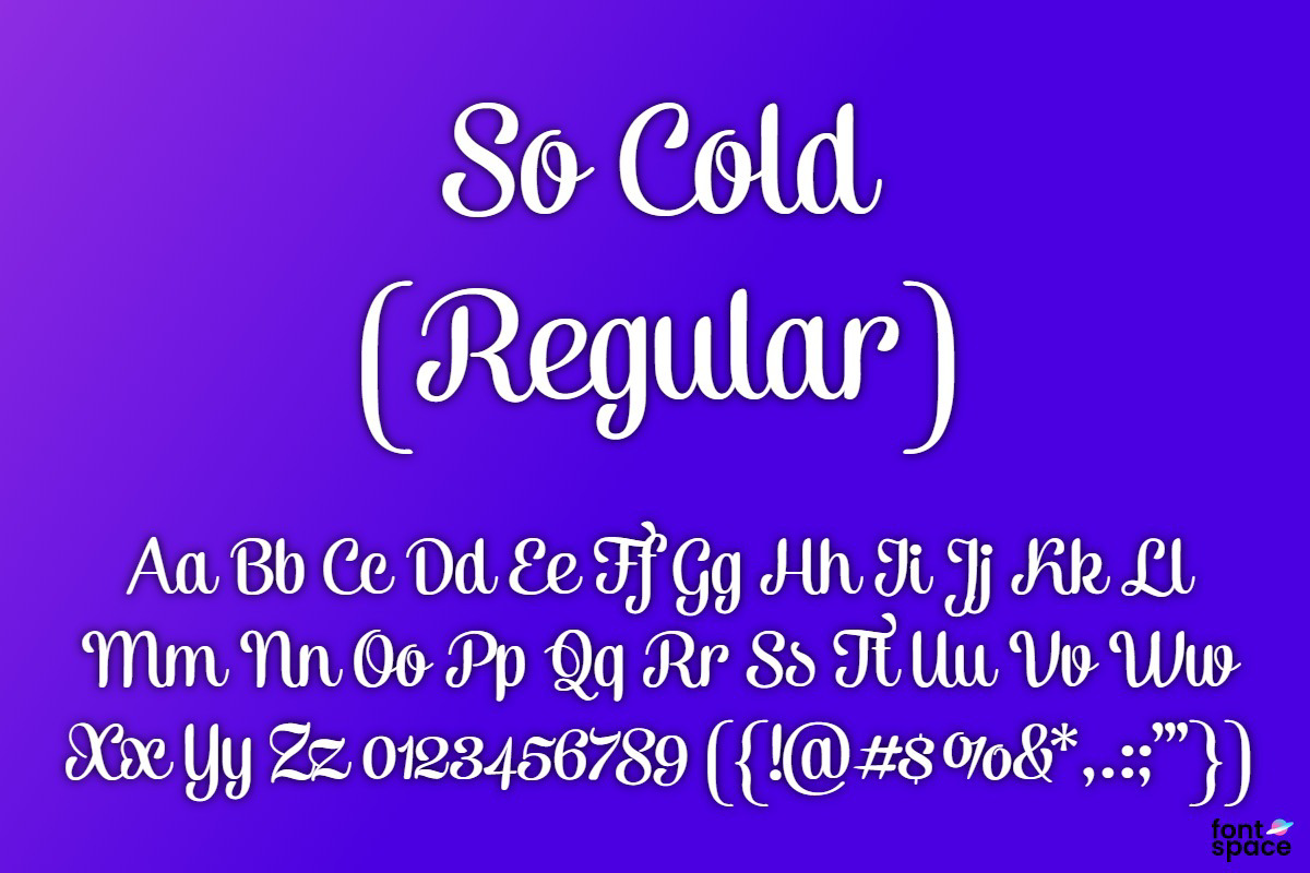 So Cold Font - Free Download