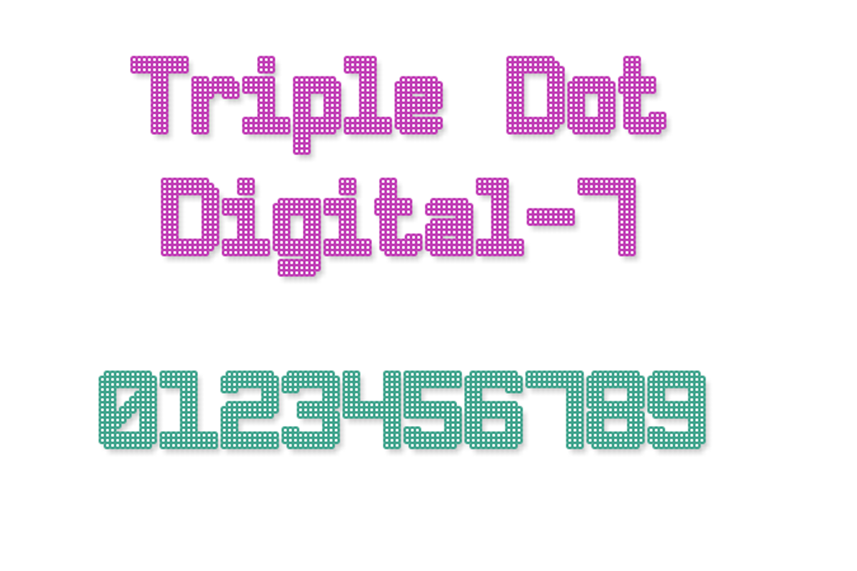 Triple Dot Digital-7 Font - Free Download