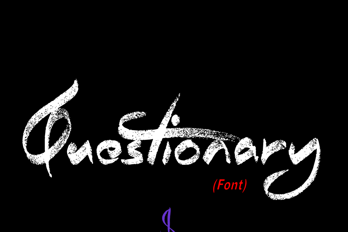 Questionary Font | Jonathan S. Harris | FontSpace