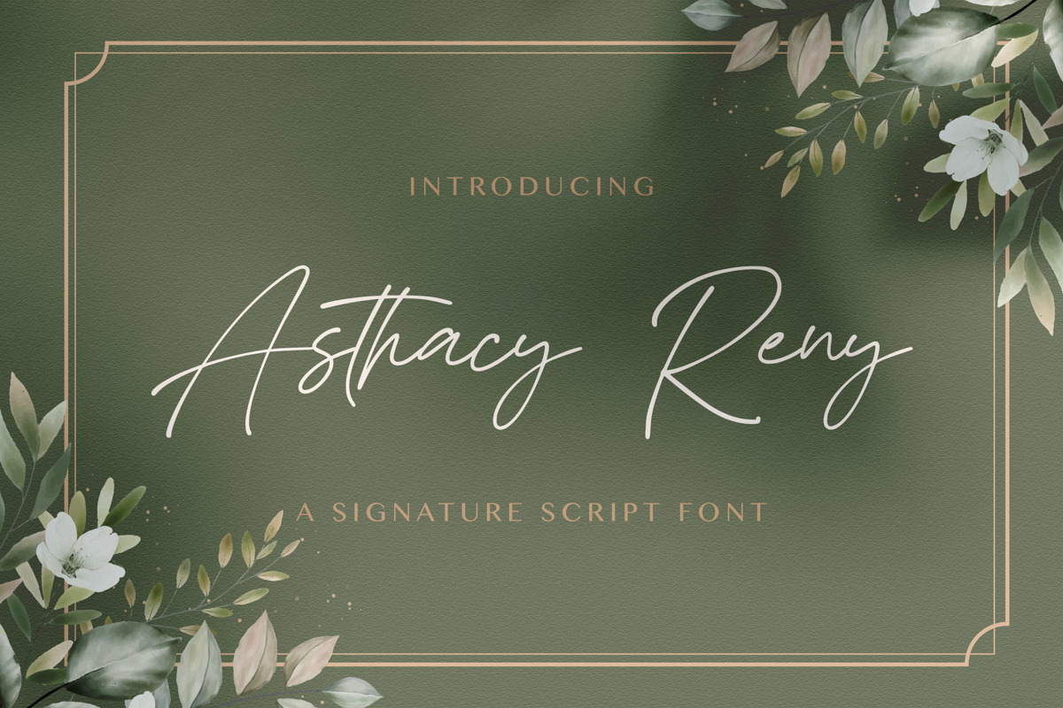 Asthacy Reny Font | StringLabs | FontSpace