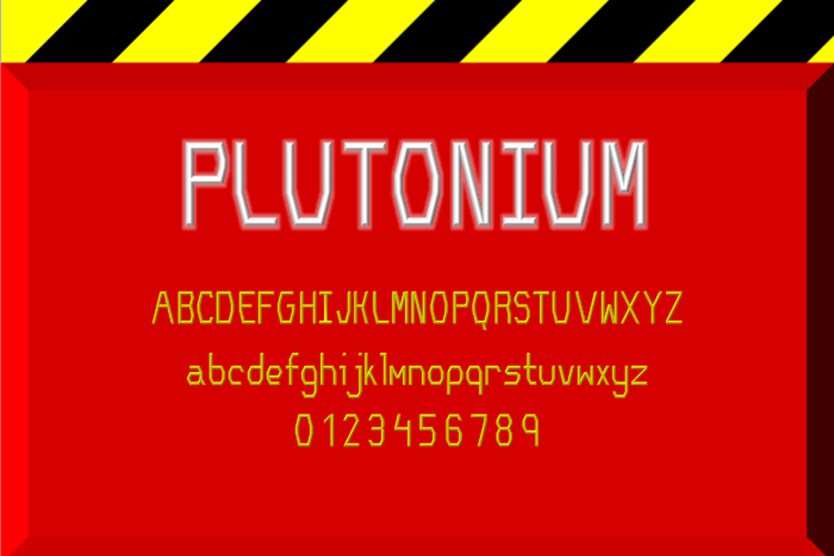 Plutonium NBP Font | total FontGeek DTF, Ltd. | FontSpace