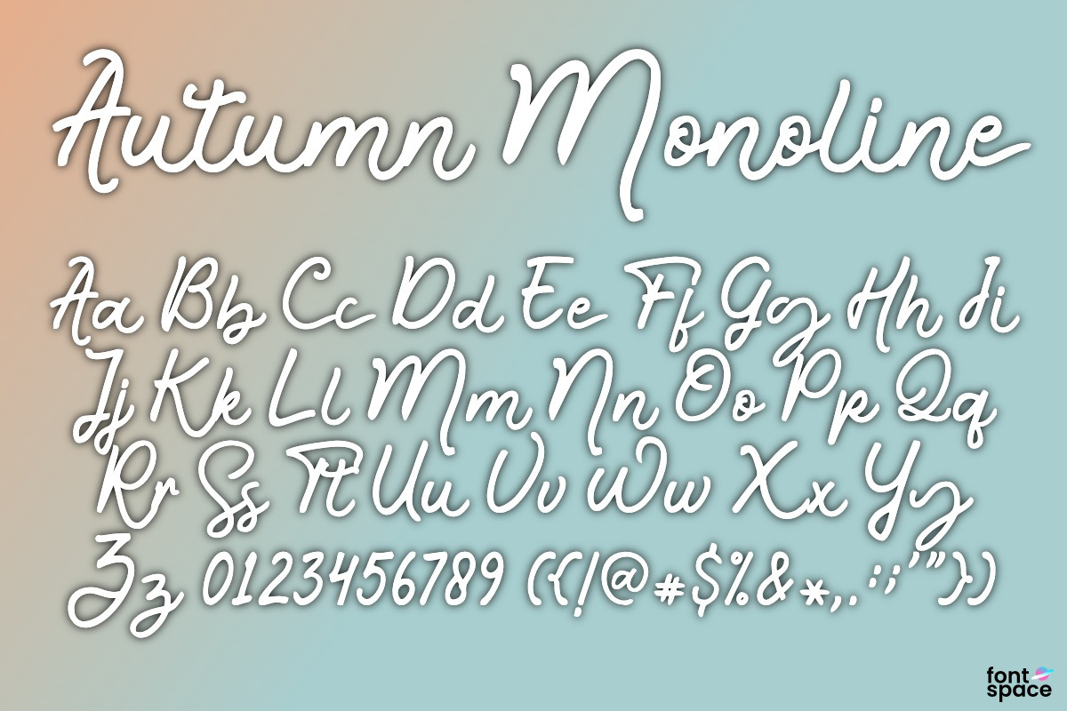 Autumn Monoline Font | Solidtype | FontSpace