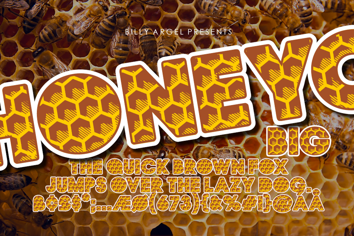 HONEYCOMB BIG Font | Billy Argel Fonts | FontSpace