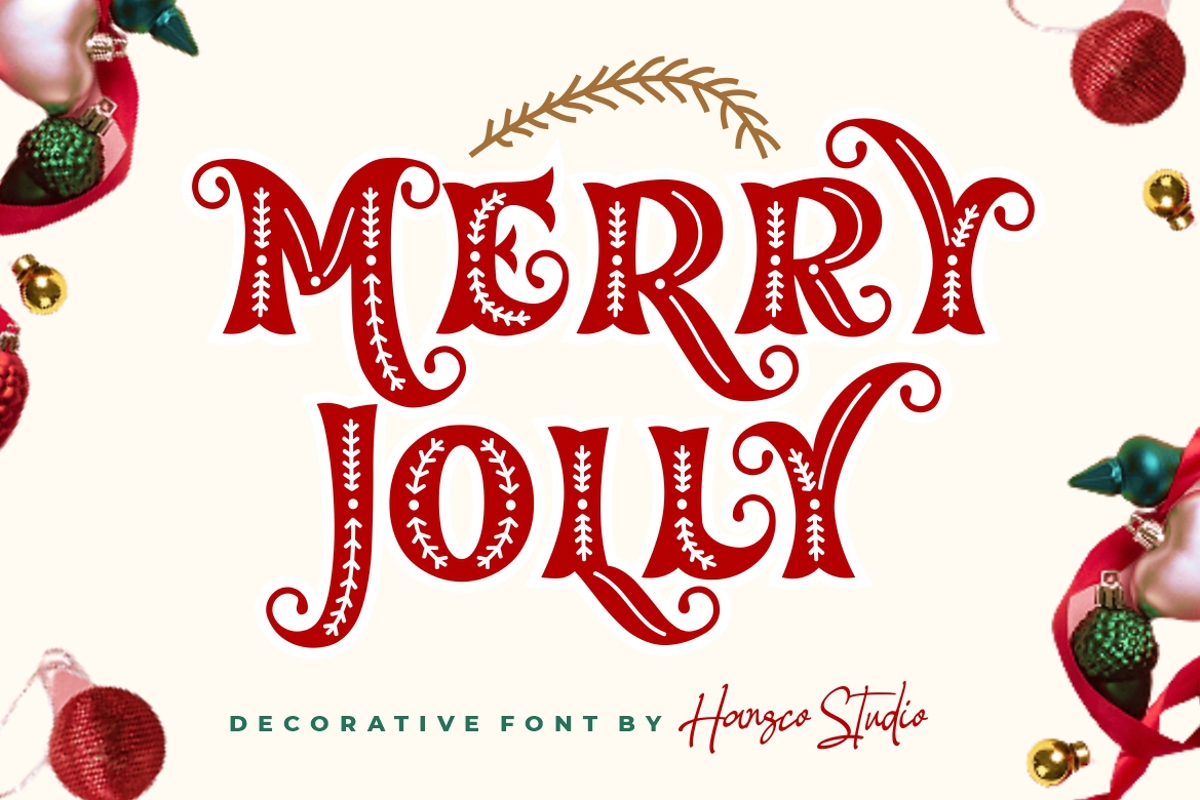 Merry Jolly Ornament Font | hansco | FontSpace